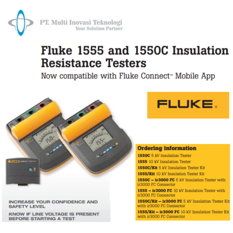 Fluke 1550C FC 5 kV Insulation Tester Kit – PT. Multi Inovasi Teknologi
